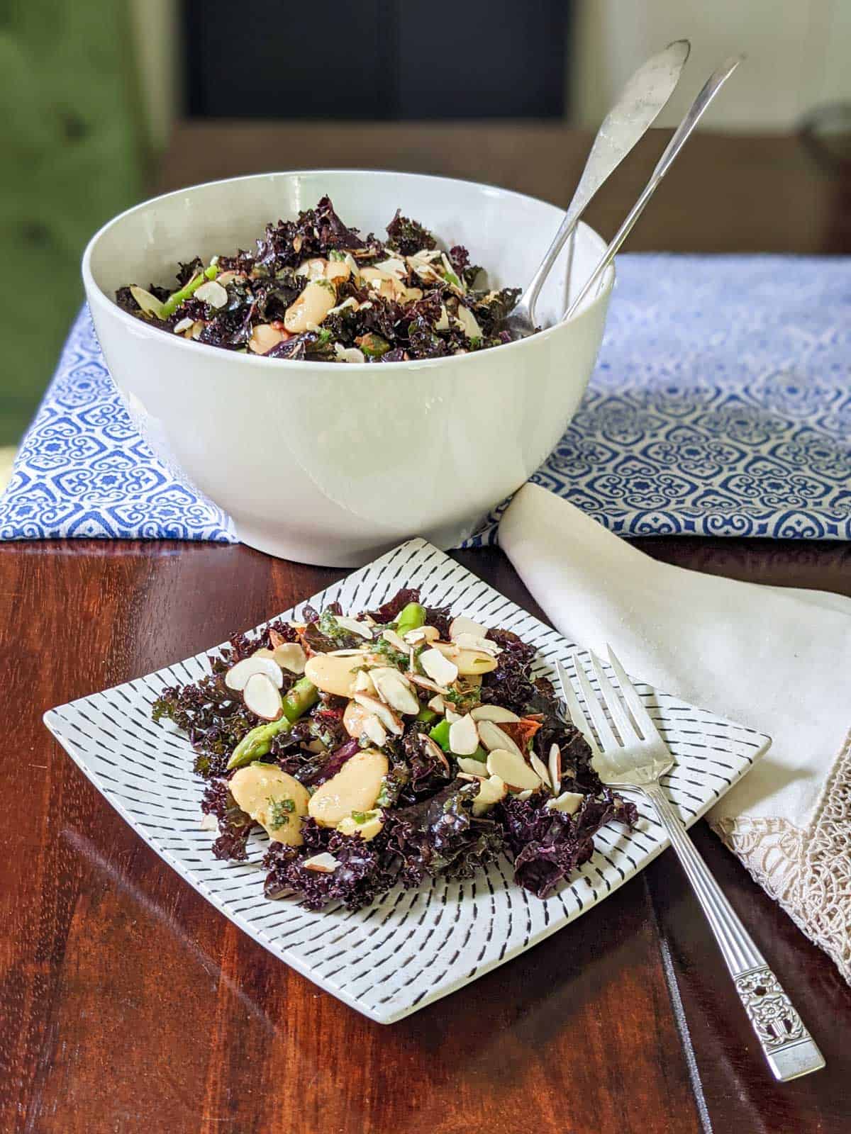 Red Kale Salad with Lemon-Herb Dressing | BITTERTREATS